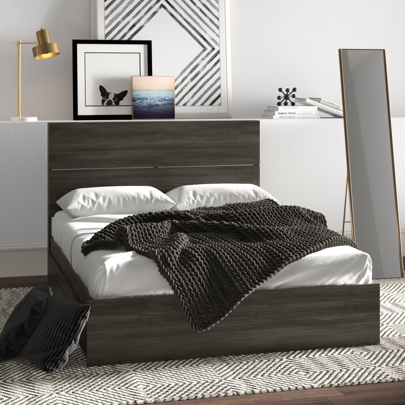 Lariah Full Double Storage Platform Bed Headboard